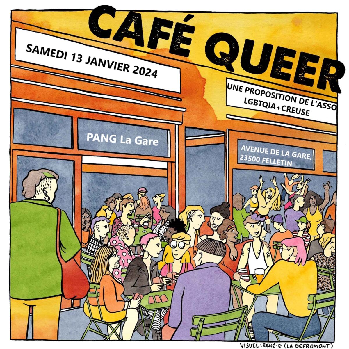 Visuel café queer